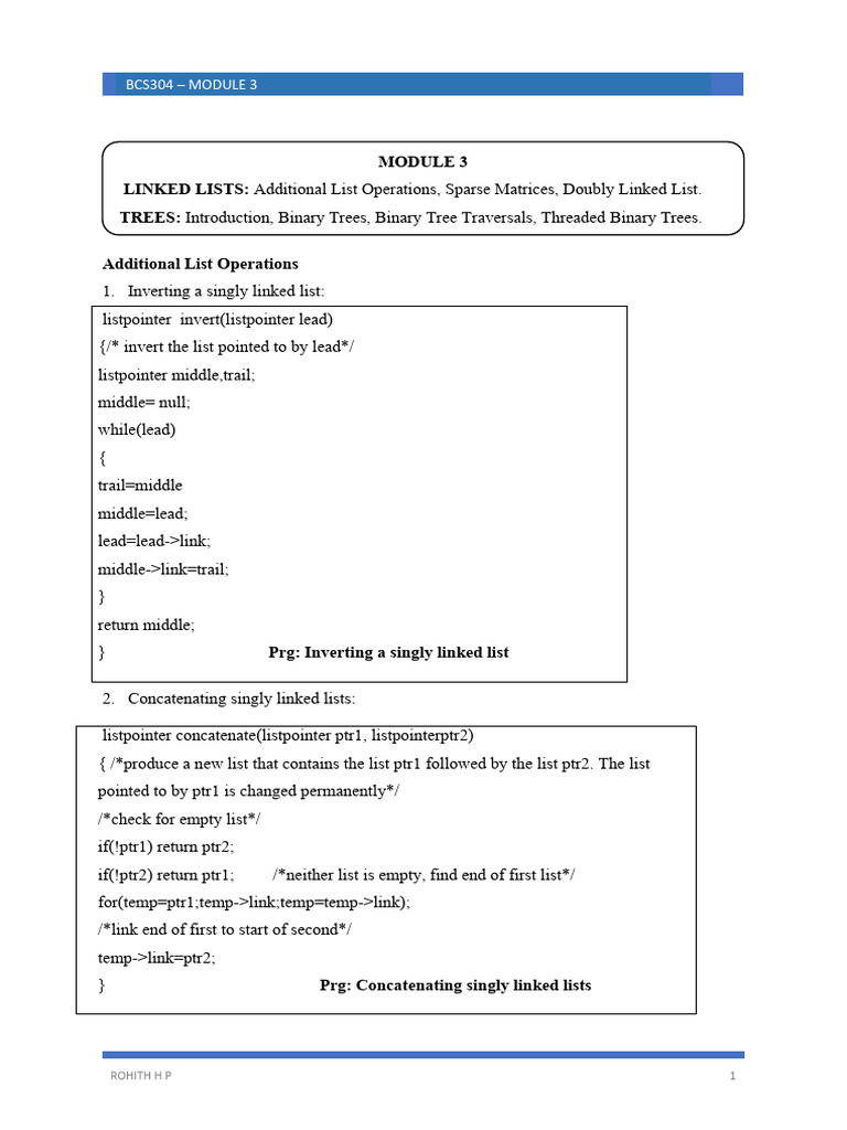 Dsa Module3 Pdf Algorithms And Data Structures 