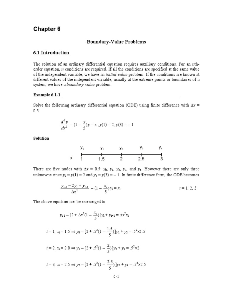 Finite Difference Method for ODEs | PDF