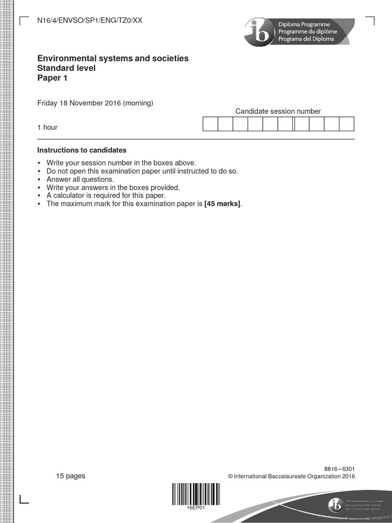 ESS Paper 1 2016 Question | PDF | Volcano | Earth Sciences