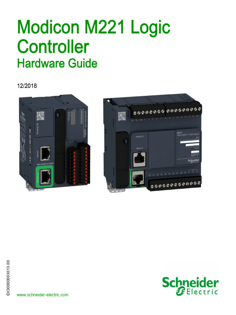 Modicon M221 Logic Controller - Hardware Guide | PDF | Programmable ...