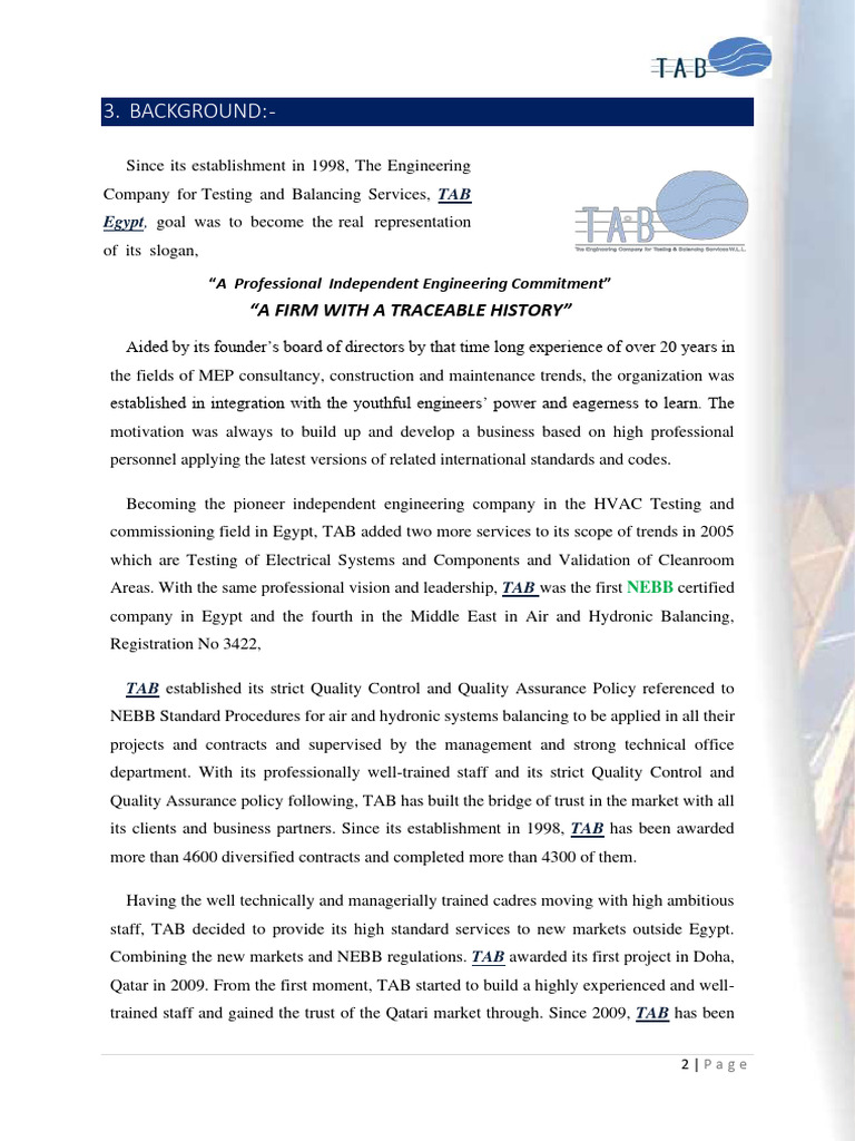 2020 TAB-CDC JV Profile-2 | Download Free PDF | Qatar | Business