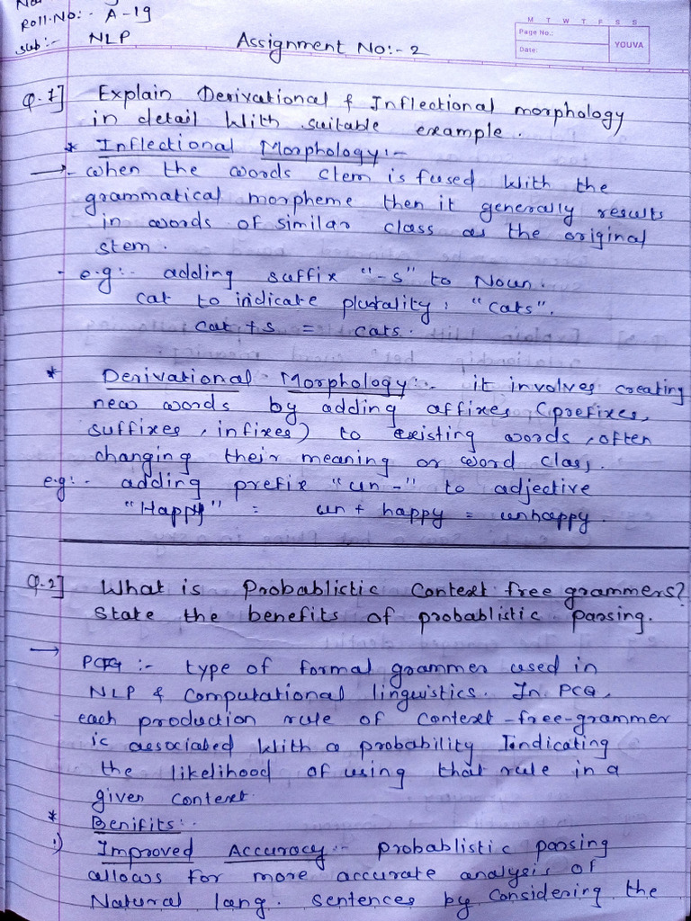 A-19-Nlp 2nd Assignment | PDF | Interpretation (Philosophy) | Morphology