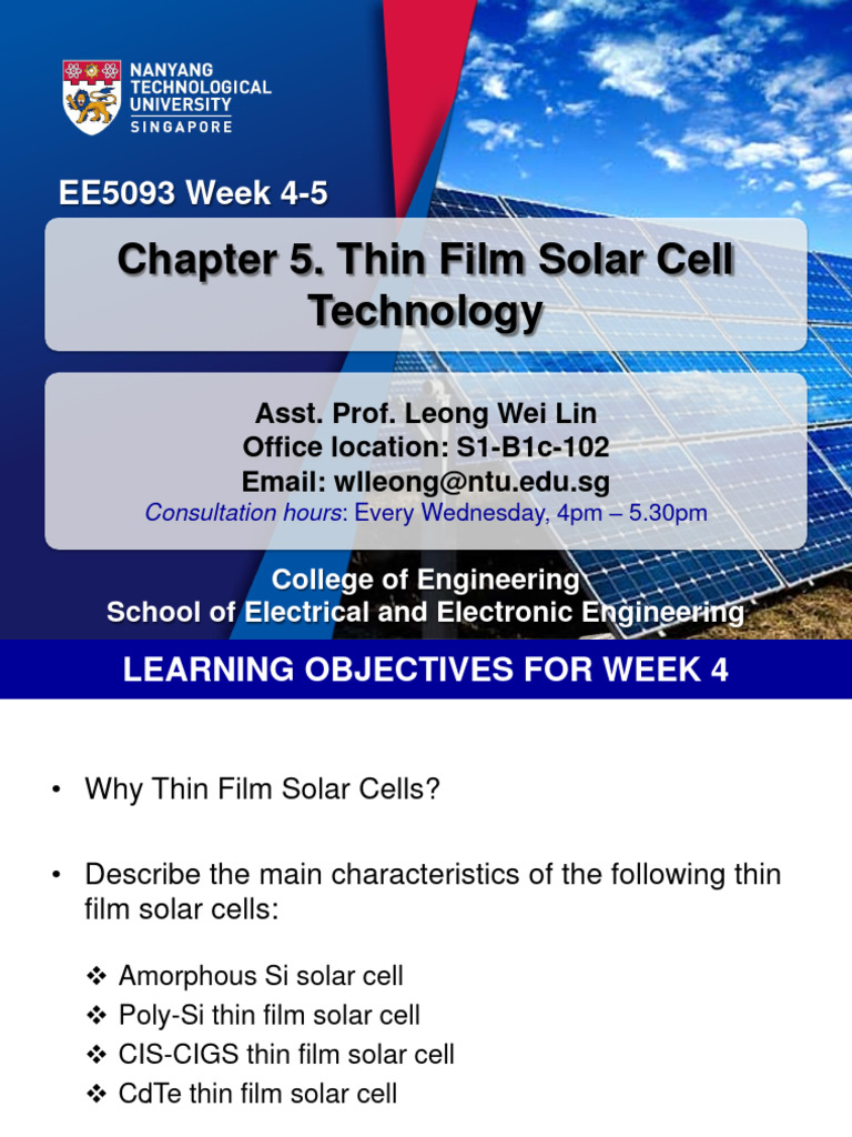 Overview of Thin Film Solar Cells | PDF | Thin Film Solar Cell | Solar Cell