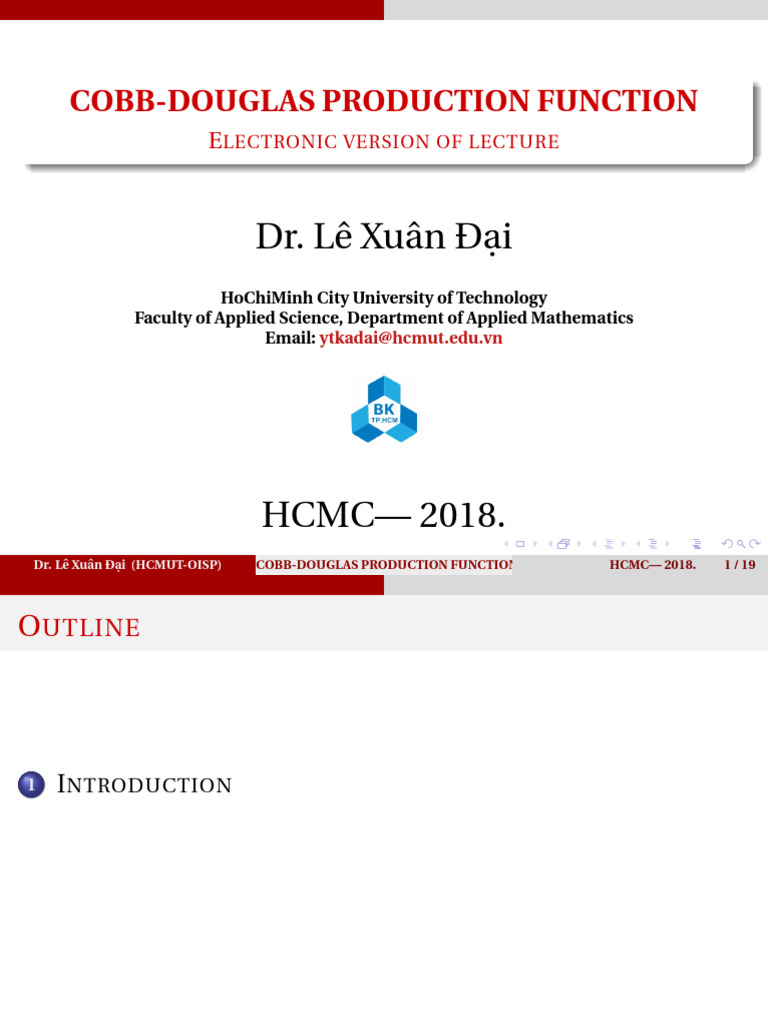Cobb-Douglas Production Function | PDF | Production Function | Mathematical Analysis