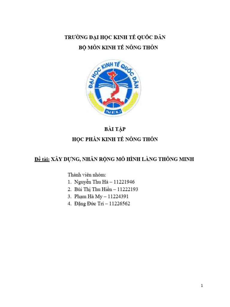 Làng Thông Minh KTNT | PDF