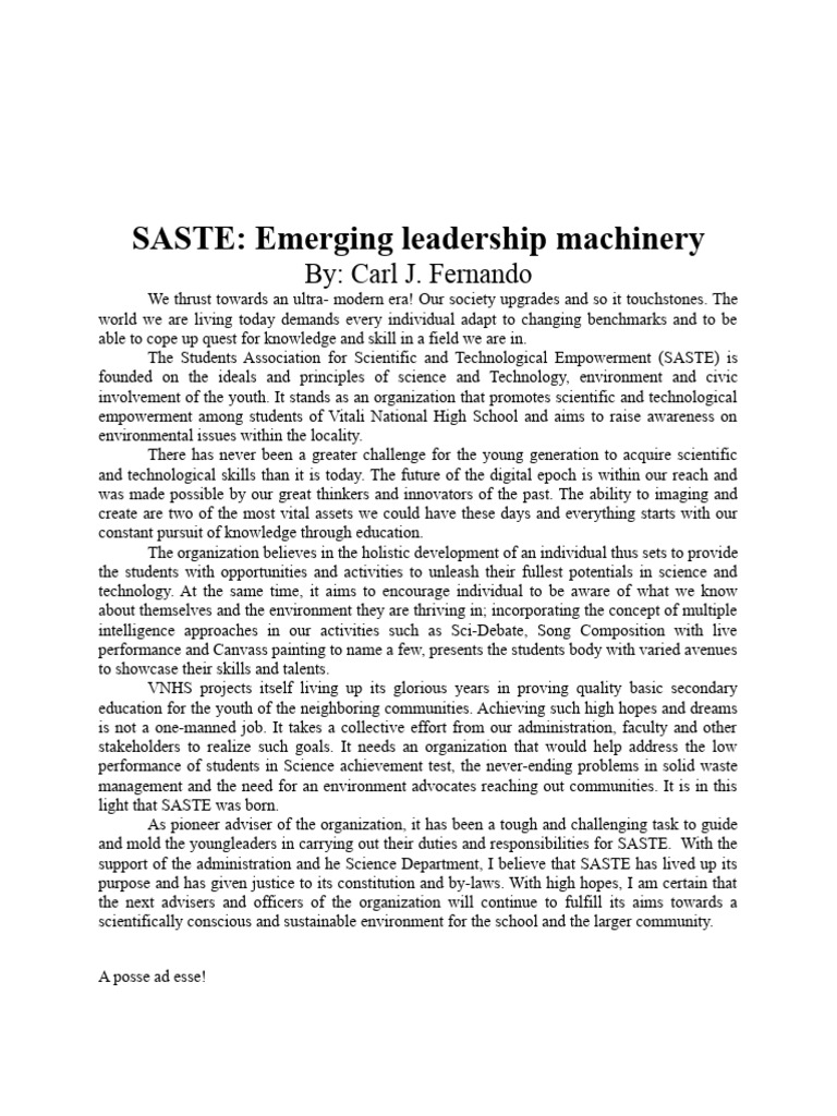 SCI-DEV-Emerging Leadership | Download Free PDF | Science | Leadership SCI-DEV-Emerging Leadership | Download Free PDF | Science | Leadership
