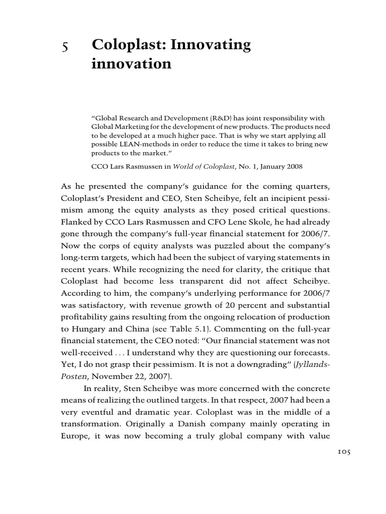 COLOPLAST | Download Free PDF | Innovation | Marketing