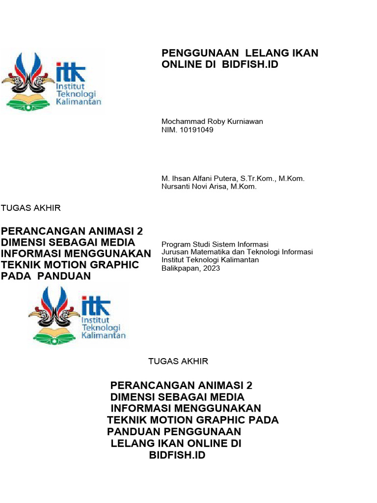 TUGAS AKHIR - Mochammad Roby Kurniawan - 10191049 | PDF | Seni
