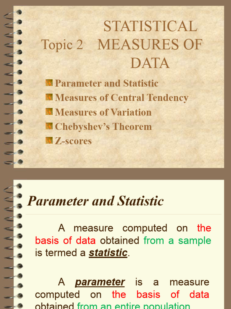 2-Statistical Measures of Data | PDF | Statistic | Mean