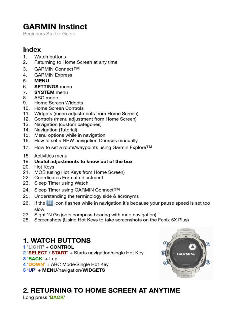GARMIN Instinct 810G User Manual | PDF | Windows 10 | Global ...