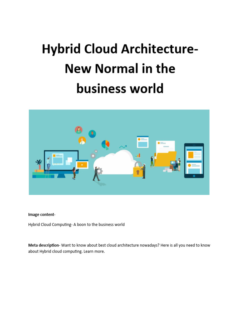 Hybrid Cloud Architecture | PDF | Cloud Computing | Desktop Virtualization