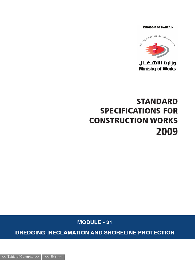 Dredging and Shoreline Protection Specs | PDF