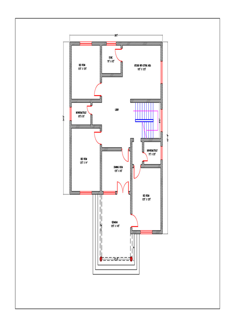 4bhk Home Plan-Layout2 | PDF