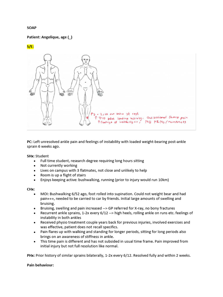 Soap | PDF | Ankle | Anatomical Terms Of Motion