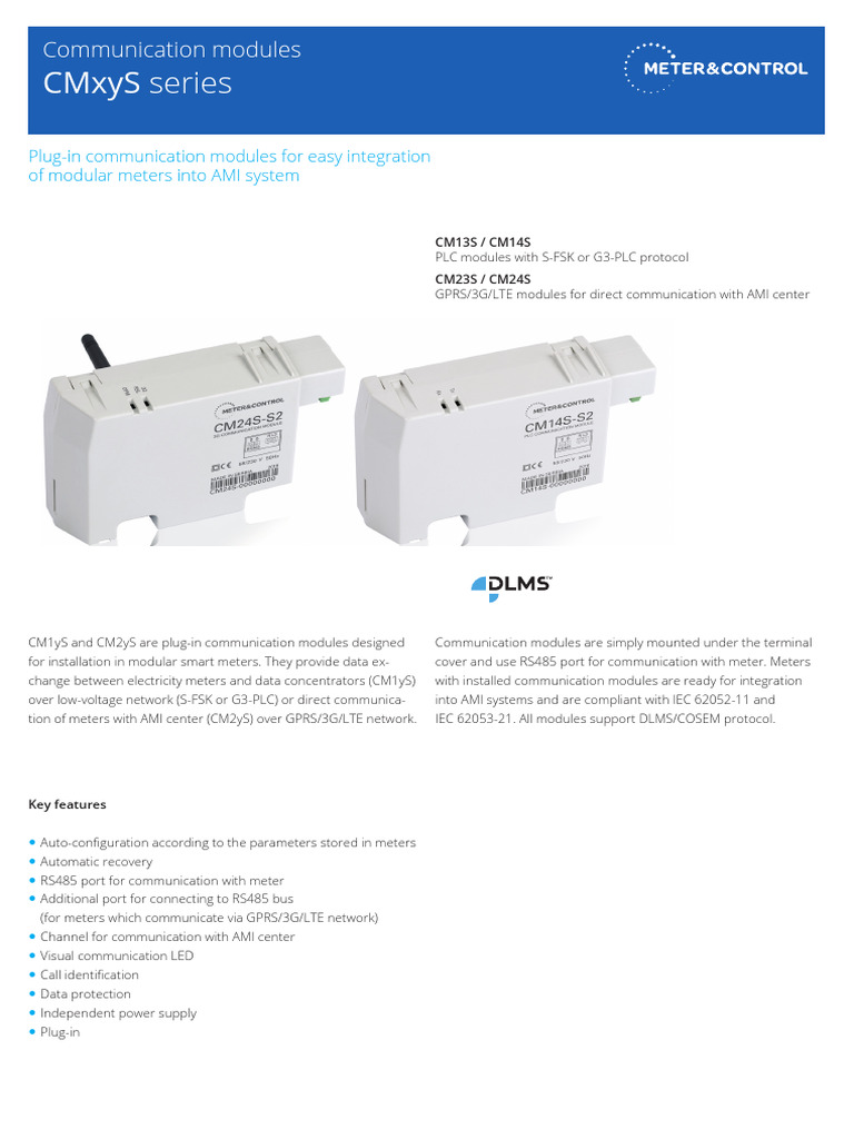 Smart Meter Plug-in Communication Modules | PDF | General Packet Radio ...