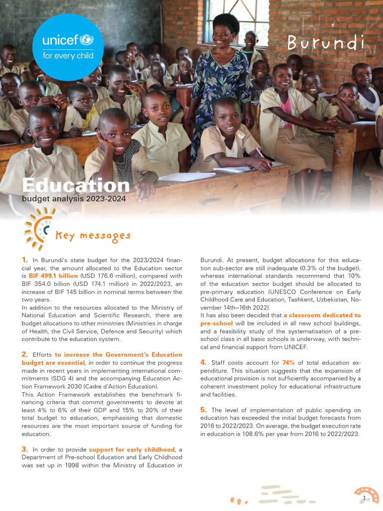 Burundi Education Budget 2023/24 | PDF | Economies