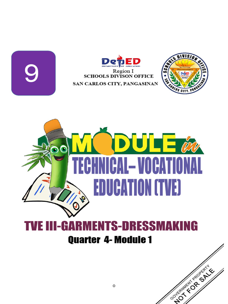 G9 Tle Q4 Module 1 | PDF | Seam (Sewing) | Clothing