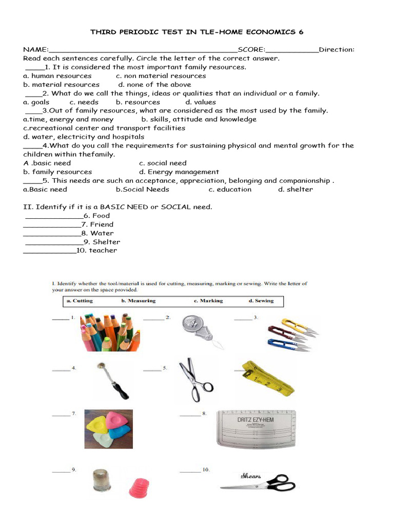 Grade 6 Home Economics Test Review | PDF | Food Preservation | Foods