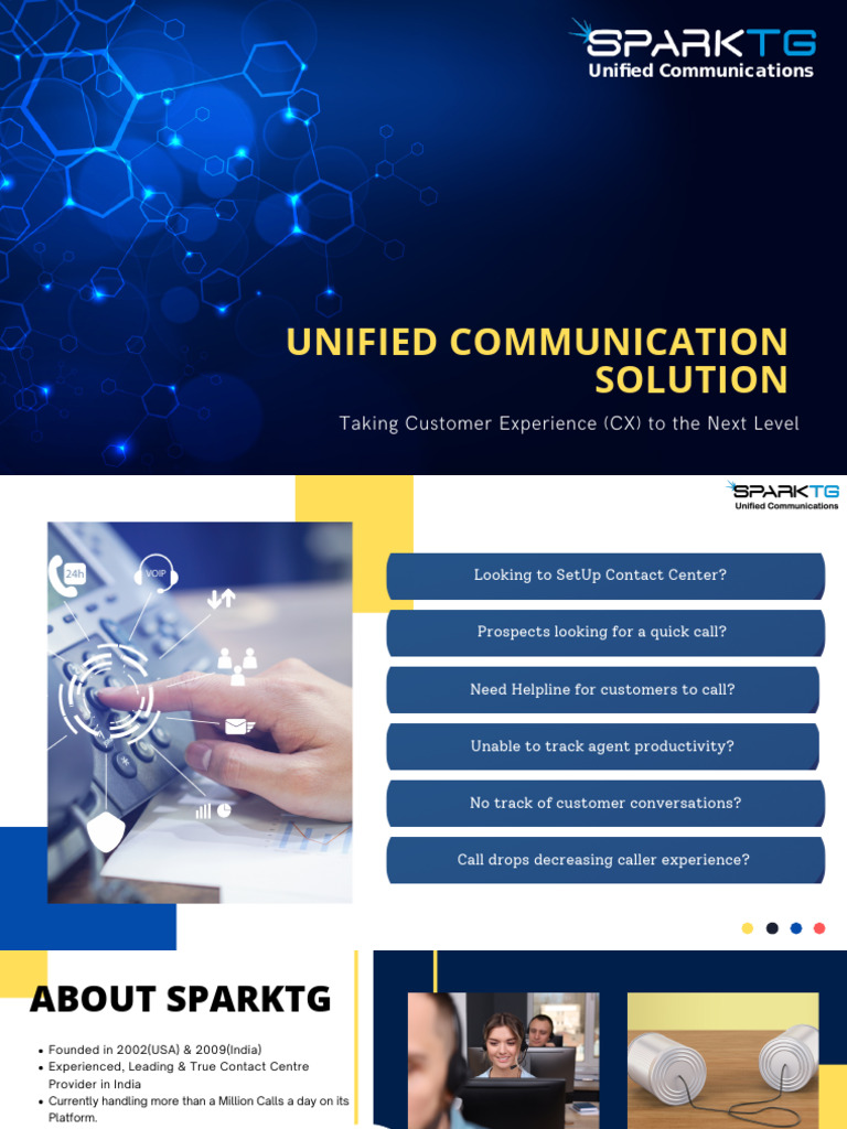 SparkTG Unified Communication | PDF | Call Centre | Interactive Voice Response