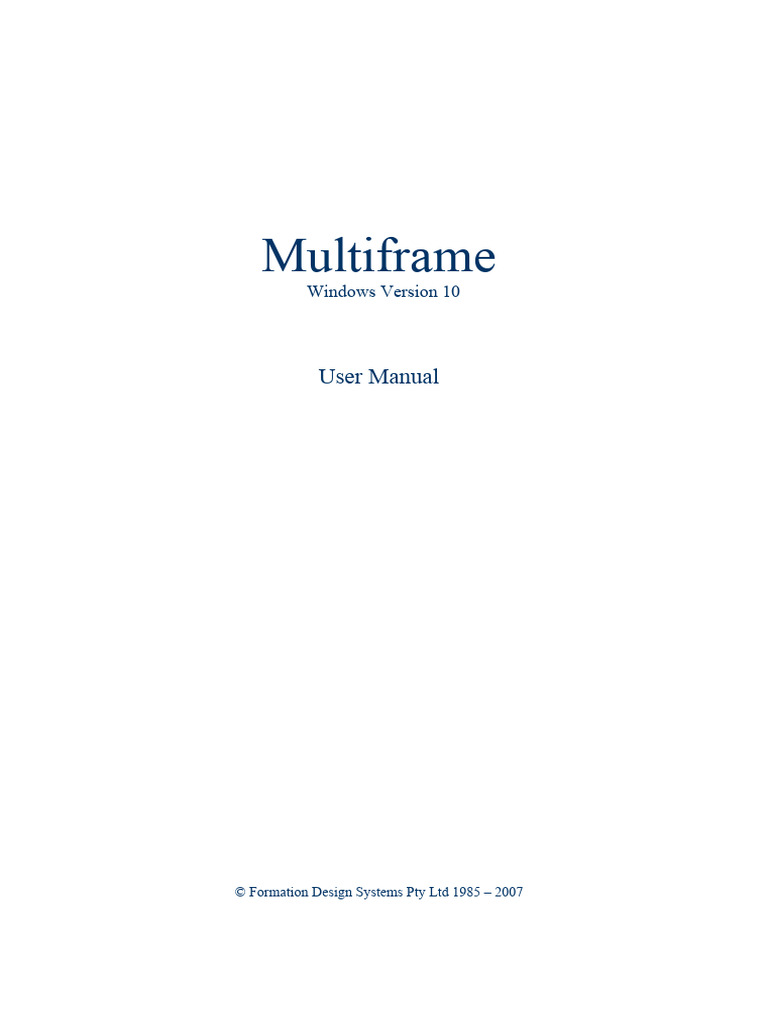 MFManual | PDF | Menu (Computing) | Window (Computing)