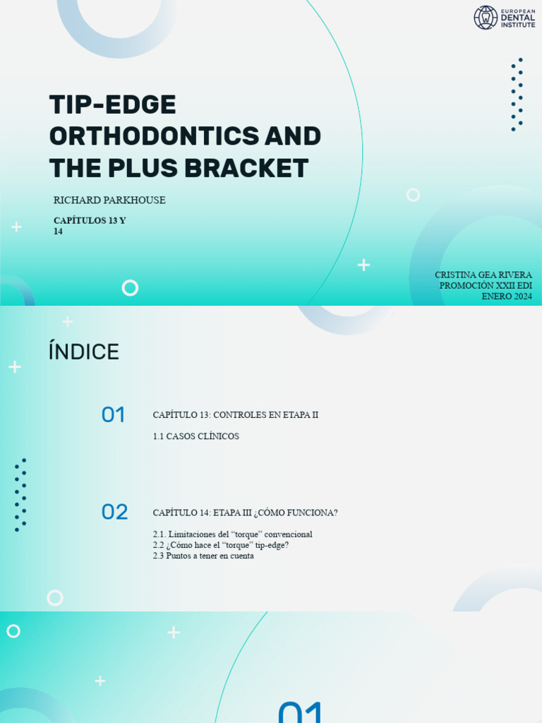 Tip Edge | PDF | Ramas de Odontología | Anatomia dental