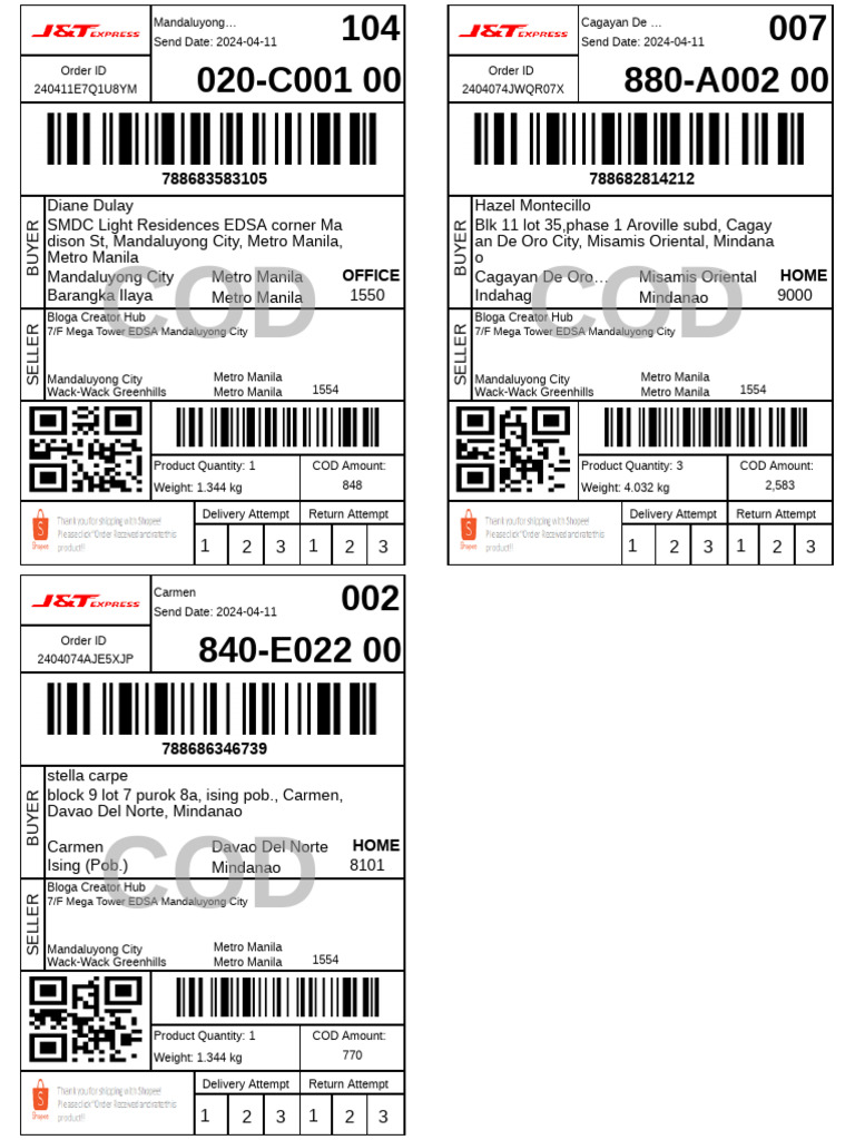 April 12 (Shopee Pick-Up) | PDF | Mindanao