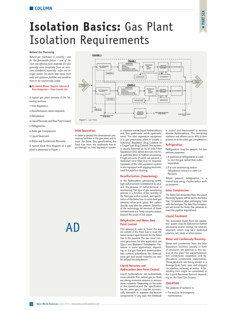 Isolation Basics Part6 Gas Plant Isolation Requirements | PDF | Natural ...