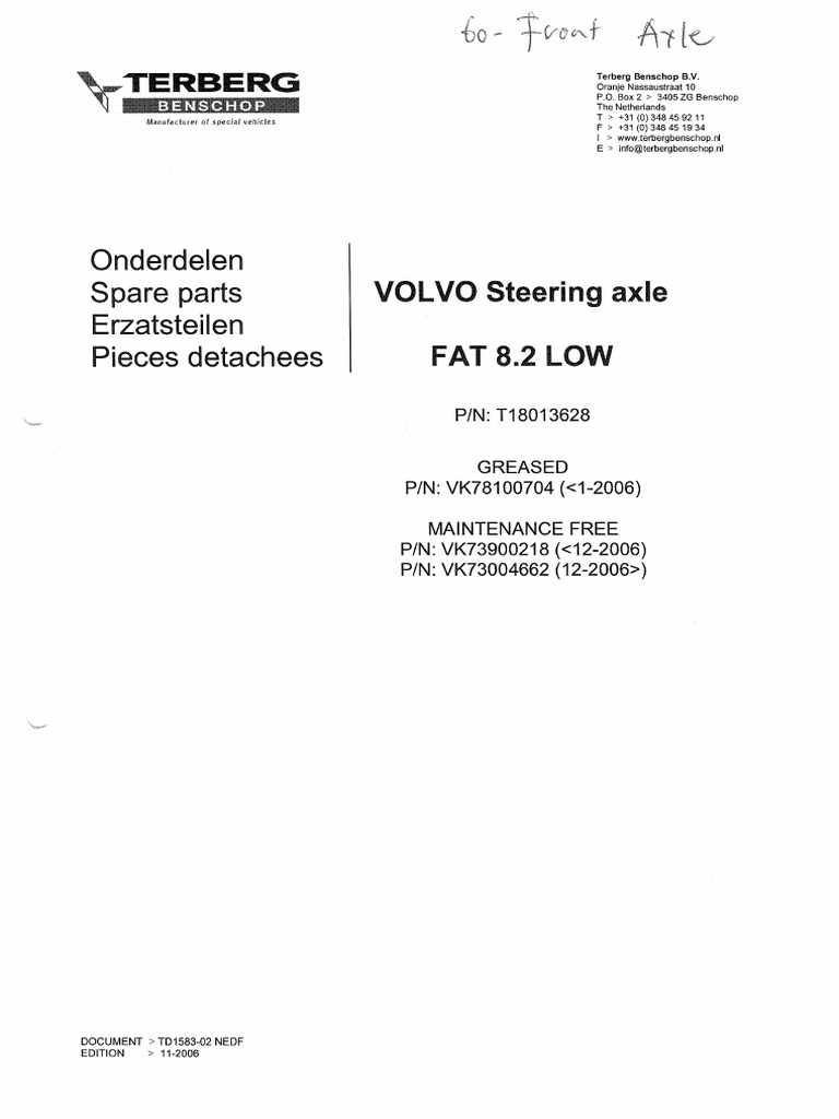 Terberg Front Axle | PDF
