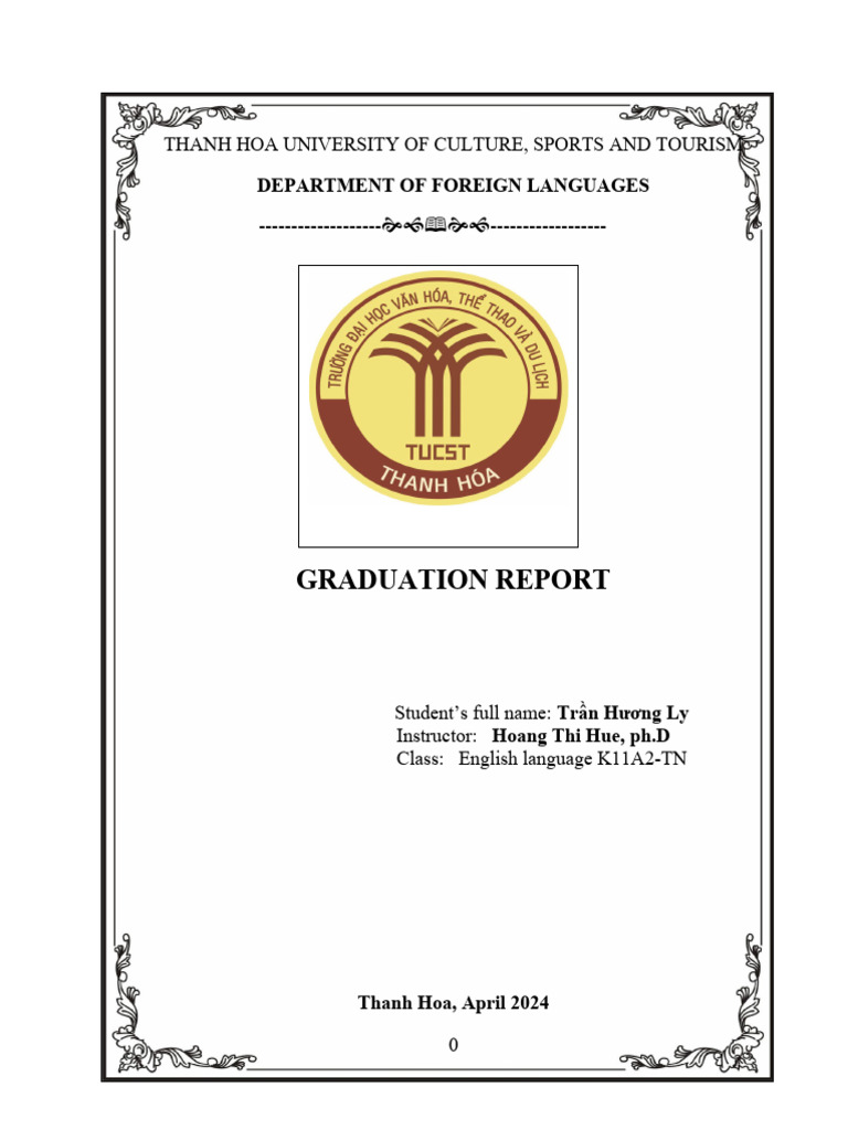 Sửa-lần-1-BCTN-TRẦN-HƯƠNG-LY-K11A2-NNA3-1 2 | PDF | Learning | Teachers