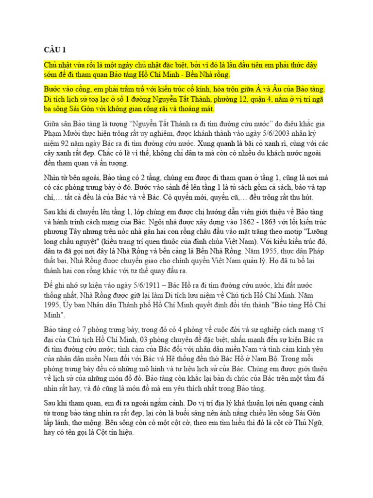 Bài Thu Ho CH | PDF