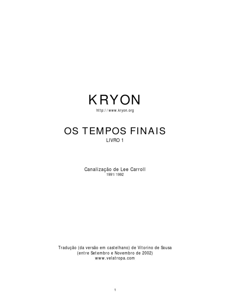 Kryon - Livro 1 | PDF | Humano | Science