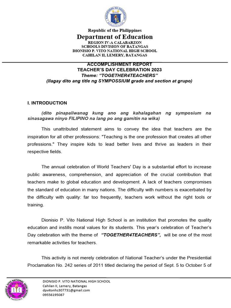 Sample-Accomplishment 2 | Download Free PDF | Learning | Behavior Modification