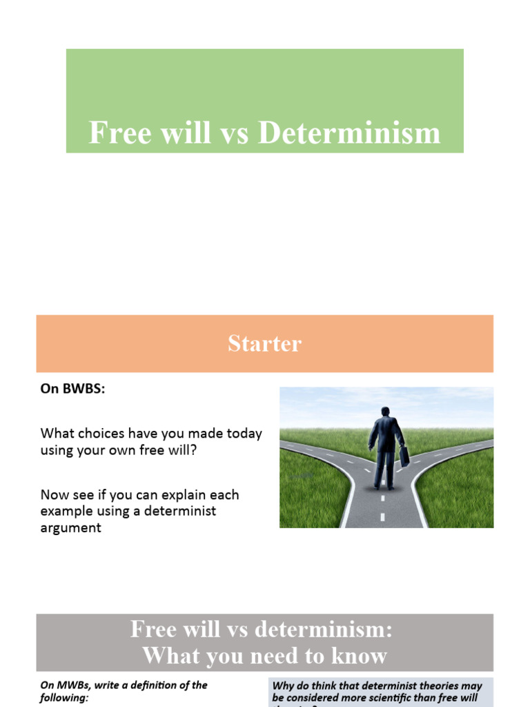 Psychology: Free Will vs Determinism | PDF | Determinism | Free Will