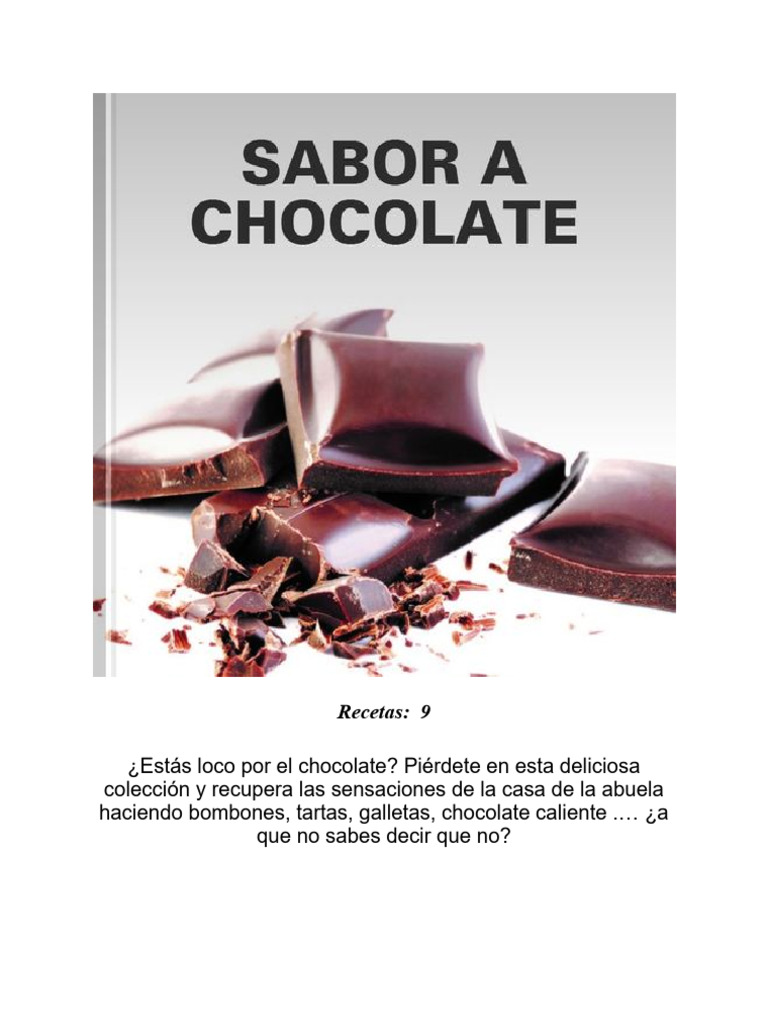 Sabor A Chocolate PDF | PDF | Chocolate | Confitería