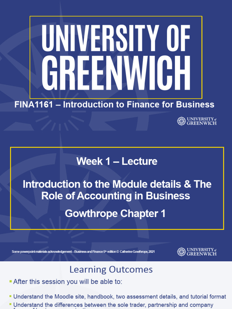 Week 1- Introduction to Module_ Accounting Concept - Lecture | PDF | Accounting | Taxes