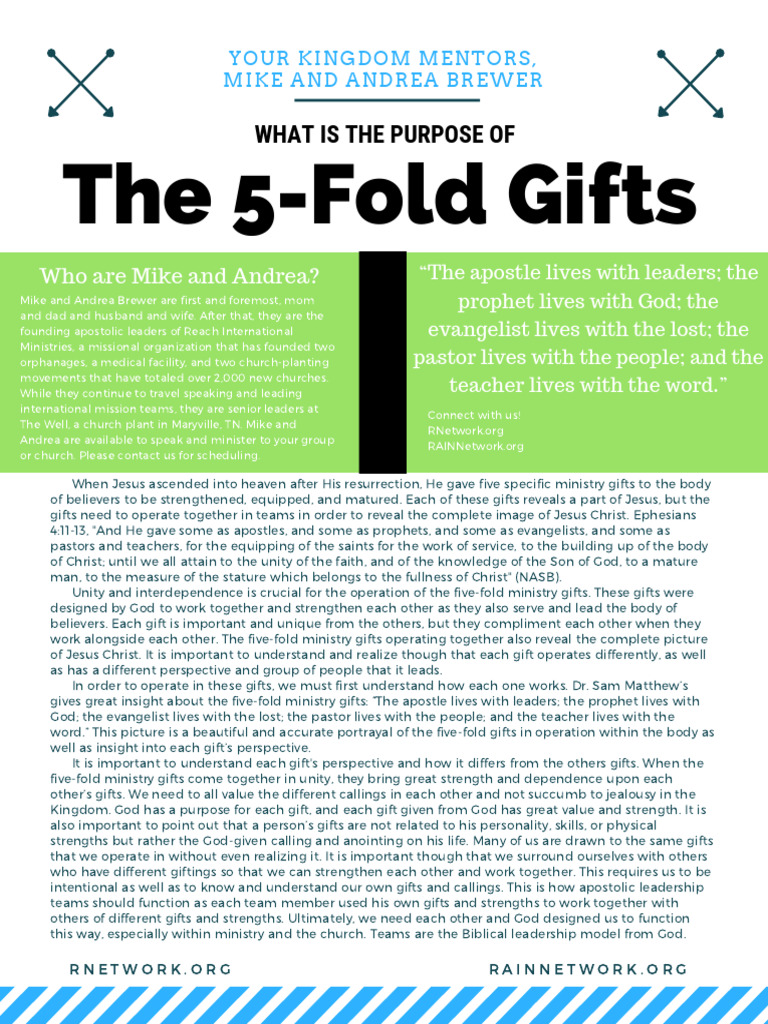 Purpose of 5-Fold Ministry | PDF | Apostle | Jesus
