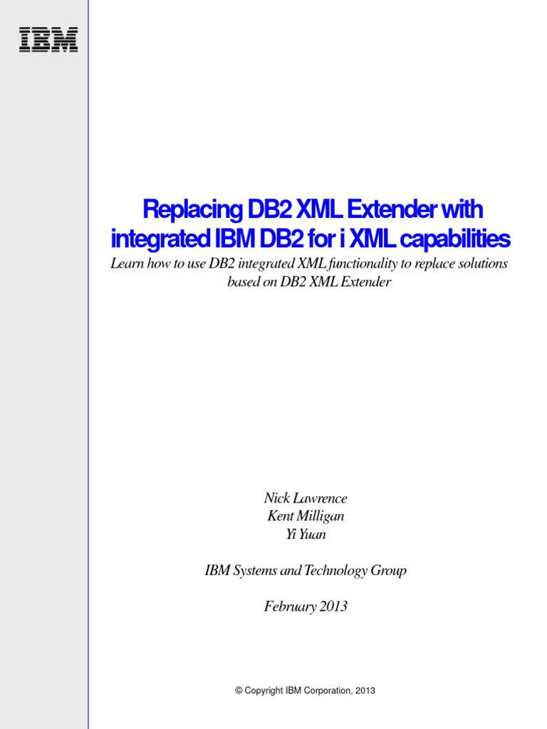 Replacing Xml Extender Pdf Ibm Db2 Xml