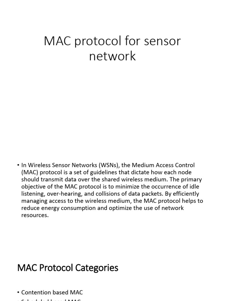 3.1 MAC Protocol | PDF | Denial Of Service Attack | Computer Network