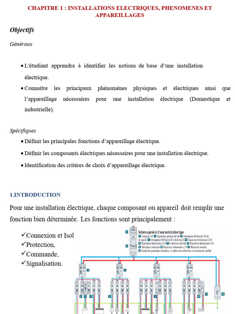 chapitre-1-installations-electriques-phenomenes-appareillages | PDF | Énergie électrique ...