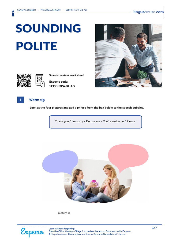 Polite English Requests for Beginners | PDF | Human Communication ...