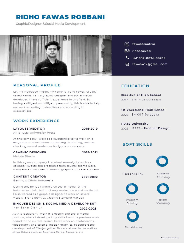 Ridho Fawas Robbani (Portofolio + CV) | PDF