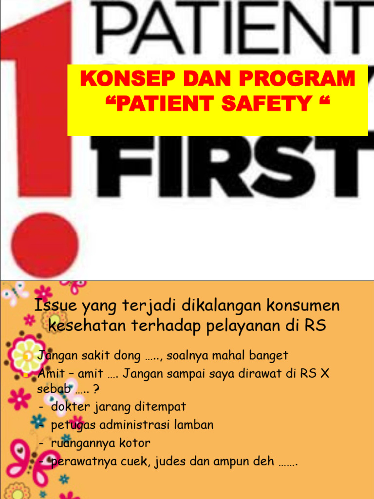 Konsep Dan Program Patient Safety | PDF