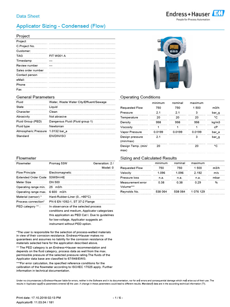 Flow Sizing examoles | PDF | Flow Measurement | Viscosity