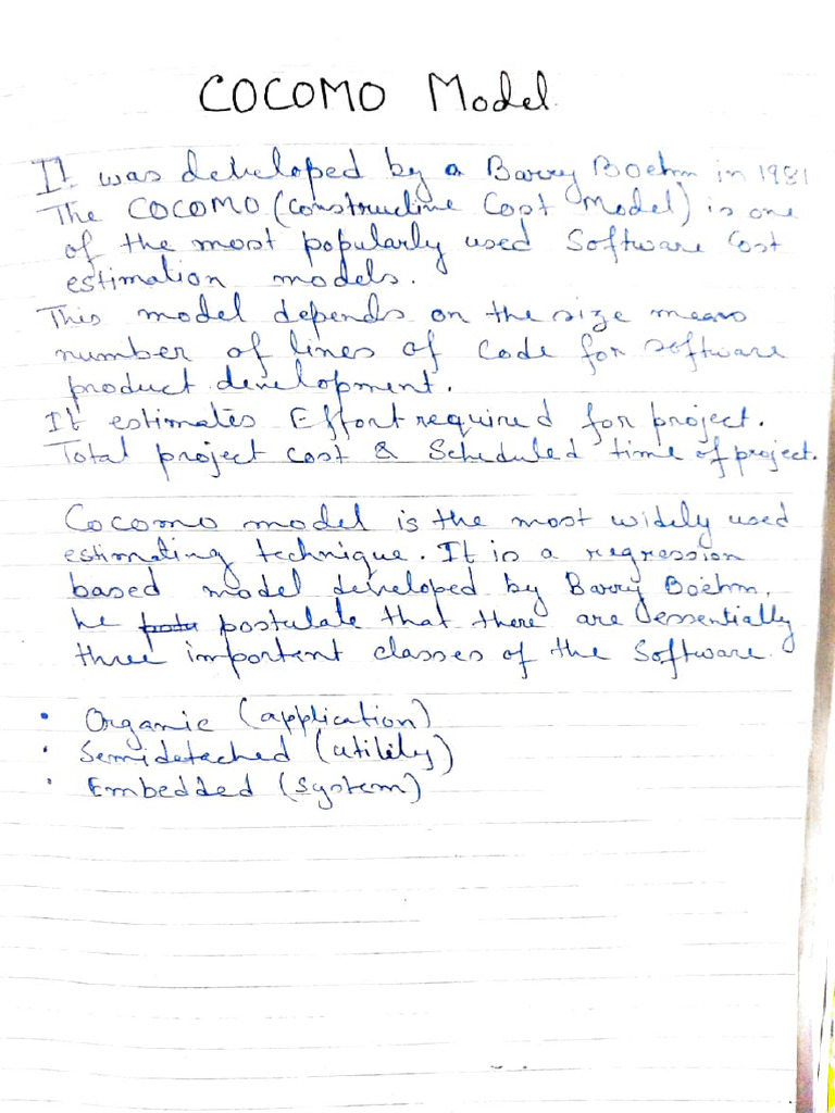 Cocomo Model | PDF