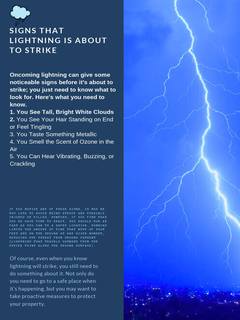 signs that lightning is about to strike | PDF