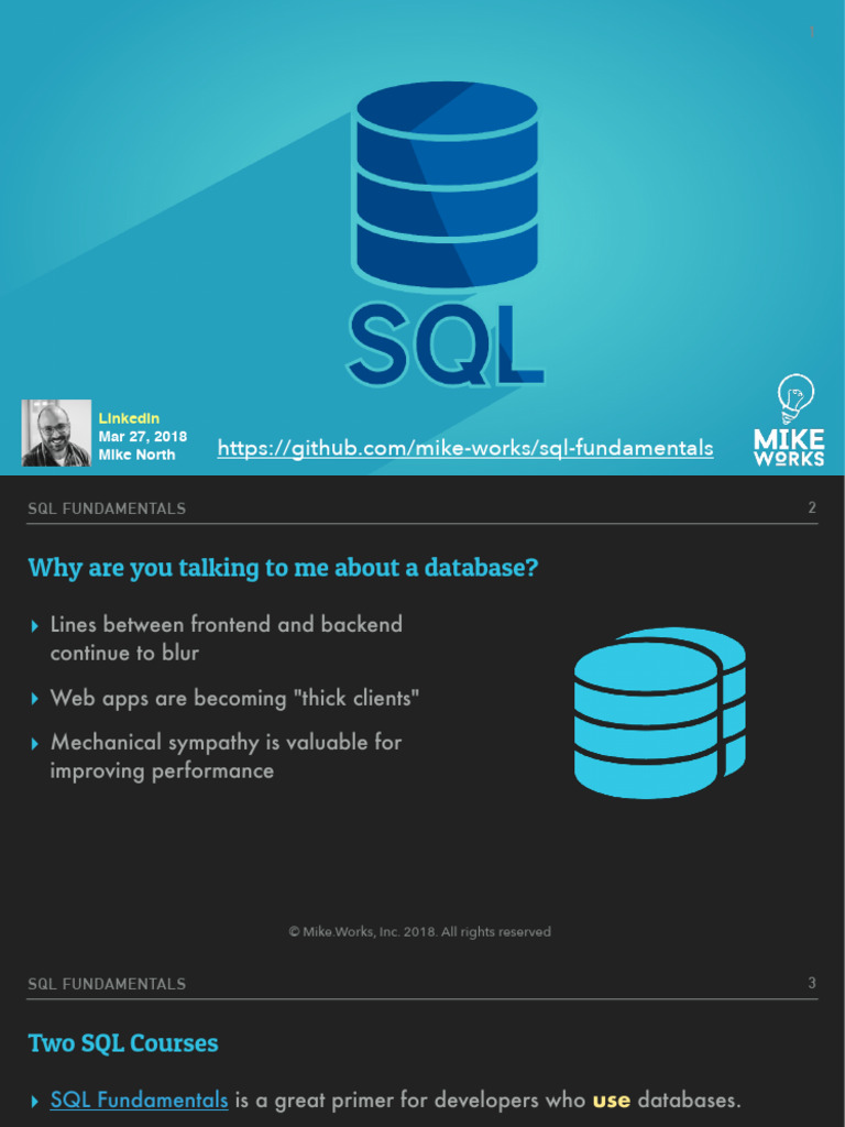 SQL Fundamentals | PDF | Relational Model | Relational Database
