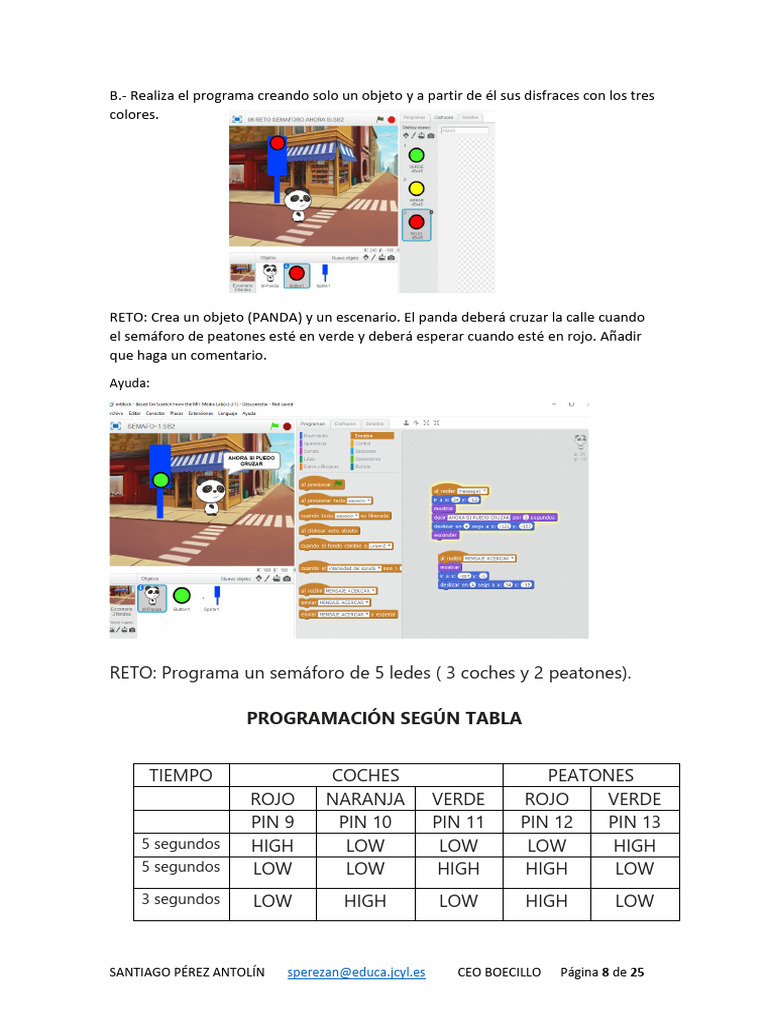 Programar El Funcionamiento De Un SemÁforo De Tres Ledes 2 Pdf