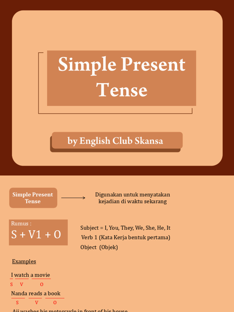 Simple Present Tense EC | PDF | Linguistics | Language Families