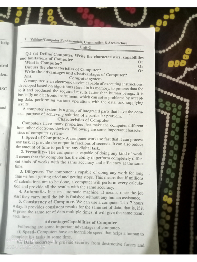 CSA Unit 1,2,7 | PDF