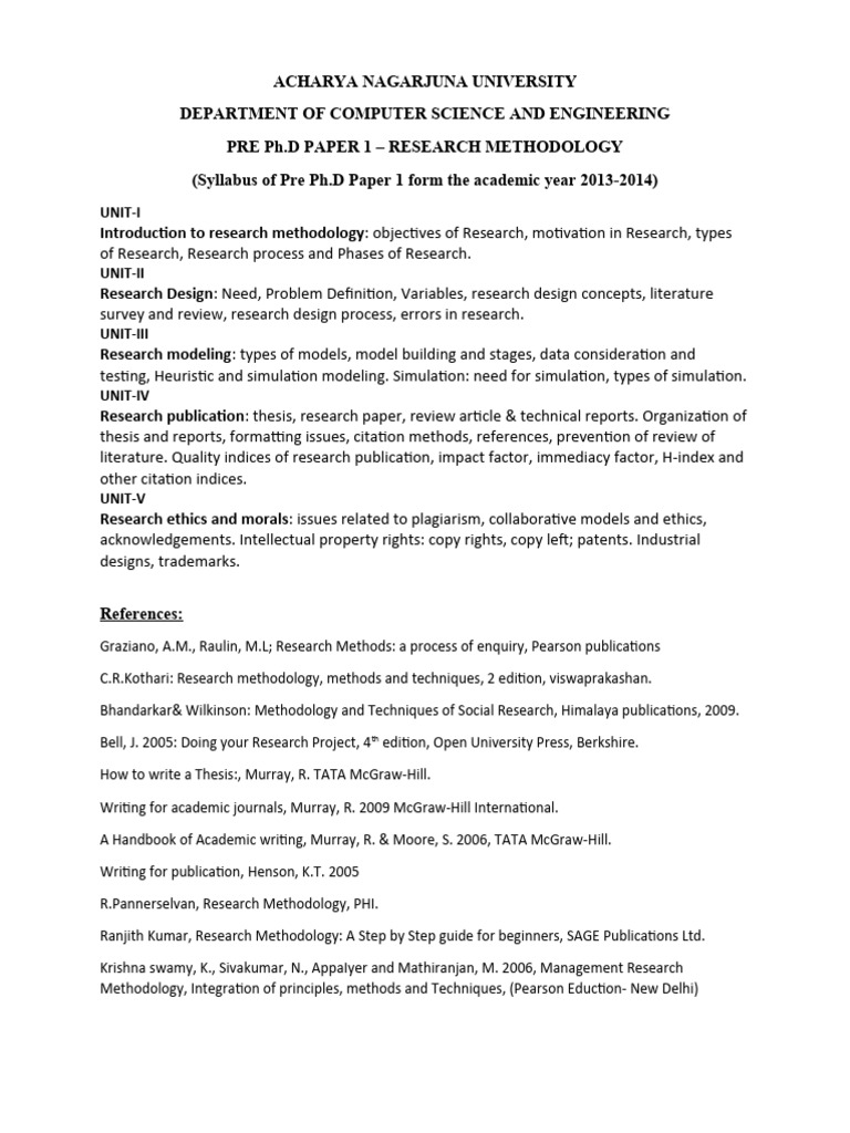 Research Methodology Paper I | PDF | Methodology | Simulation